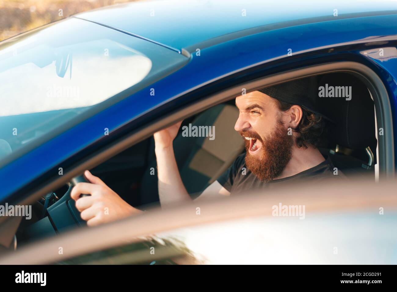 Frustrated driver traffic jam hi-res stock photography and images - Alamy