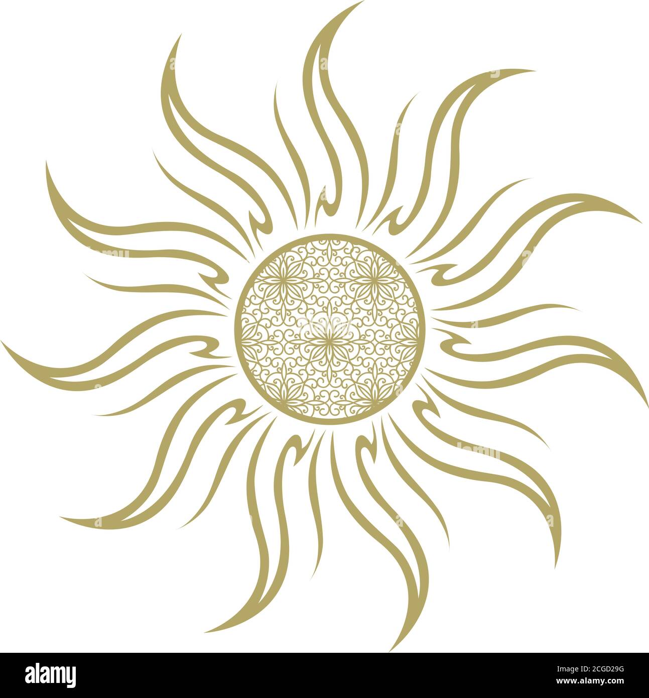 Gold Sun, vector Stock Vector Image & Art - Alamy