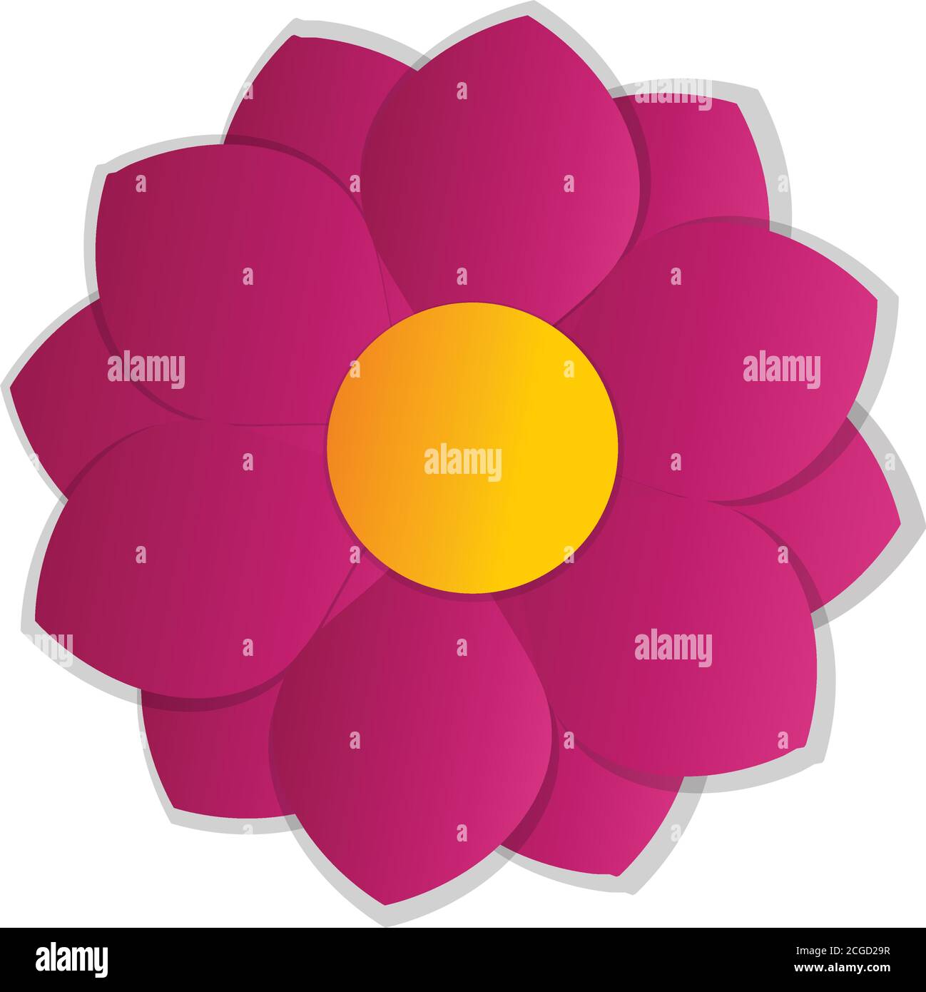 flower ,cut out style, vector graphic design element Stock Vector Image ...