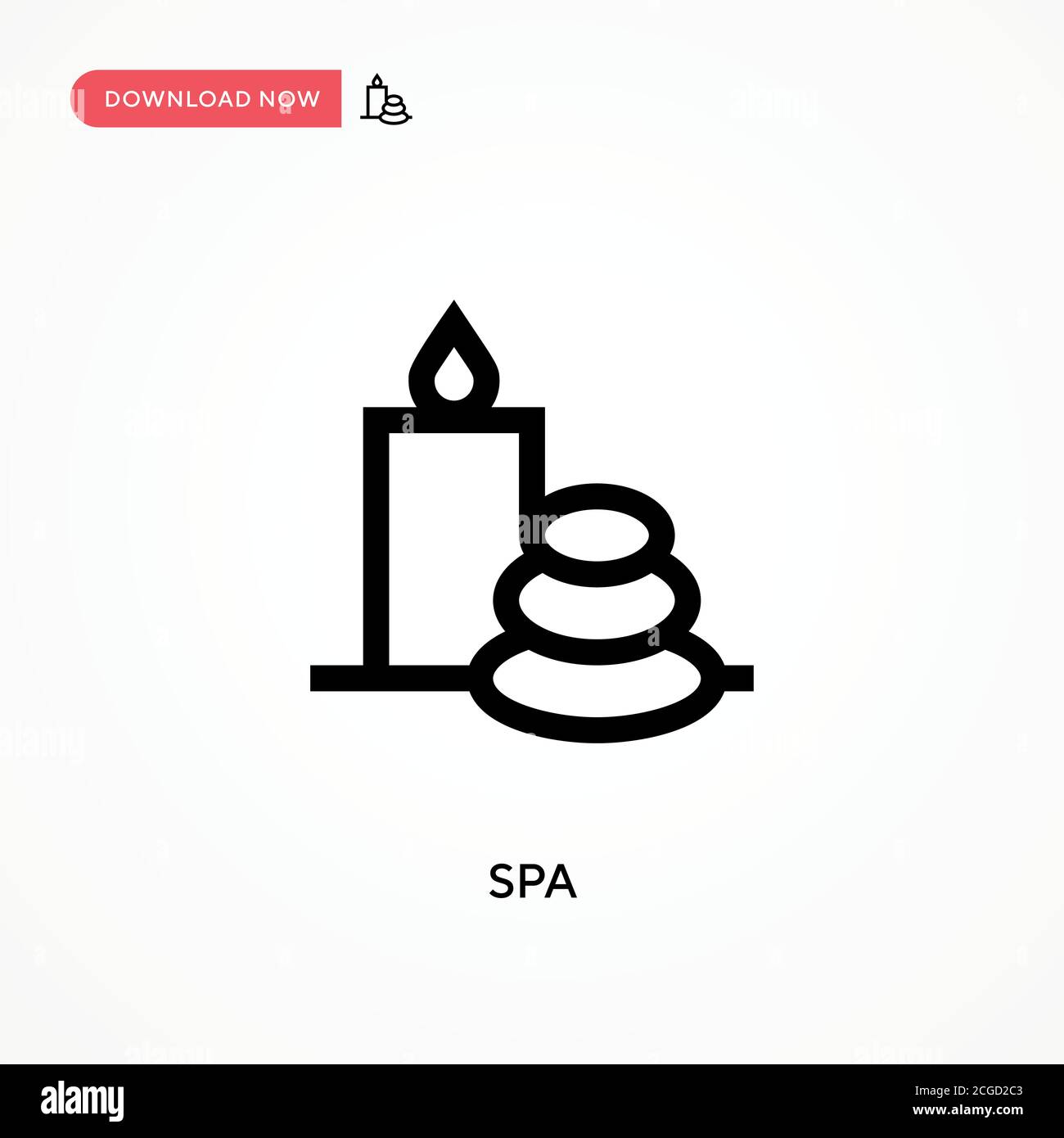 Spa Simple vector icon. Modern, simple flat vector illustration for web ...