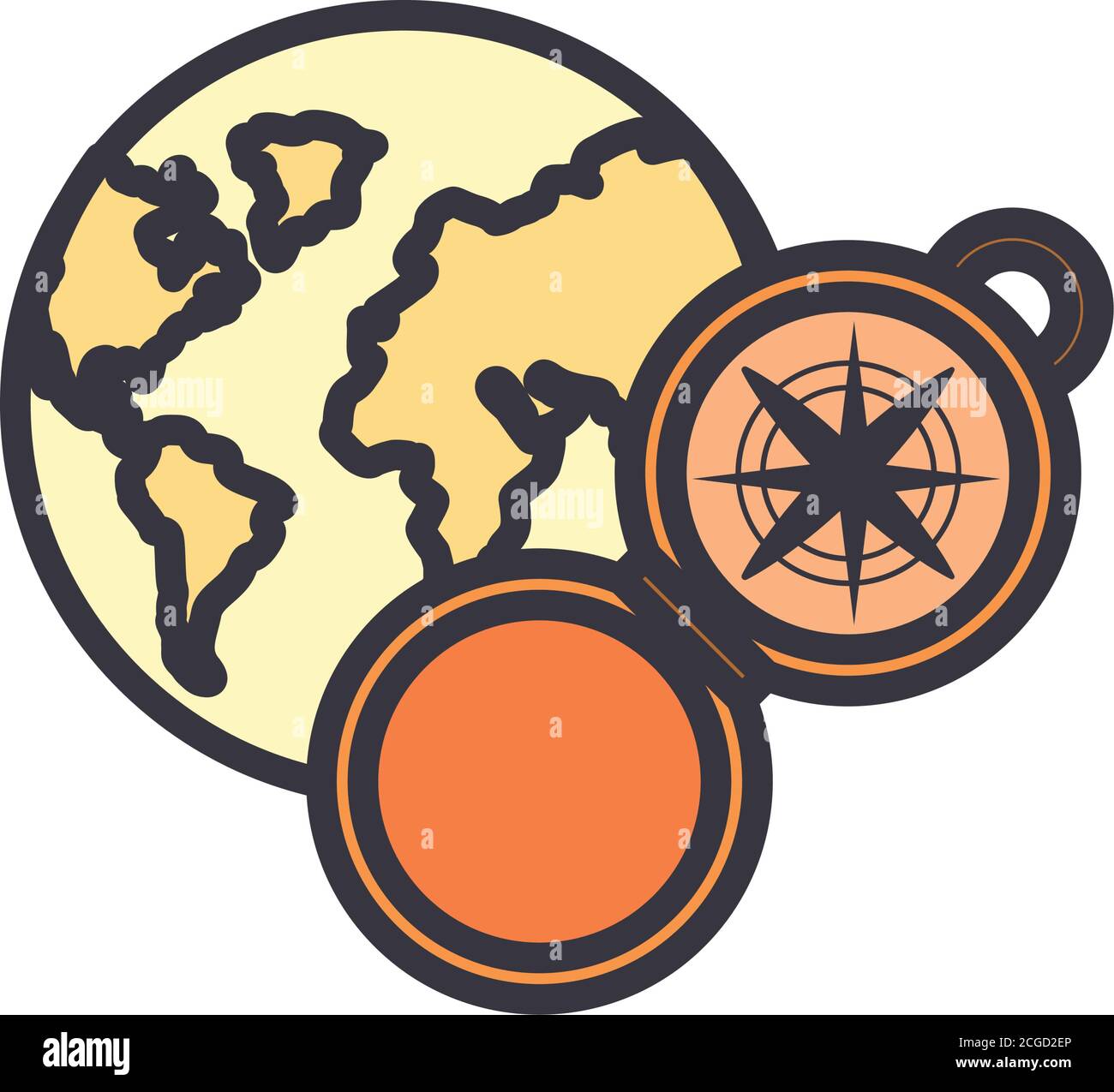 Navigation Compass Clipart Icons