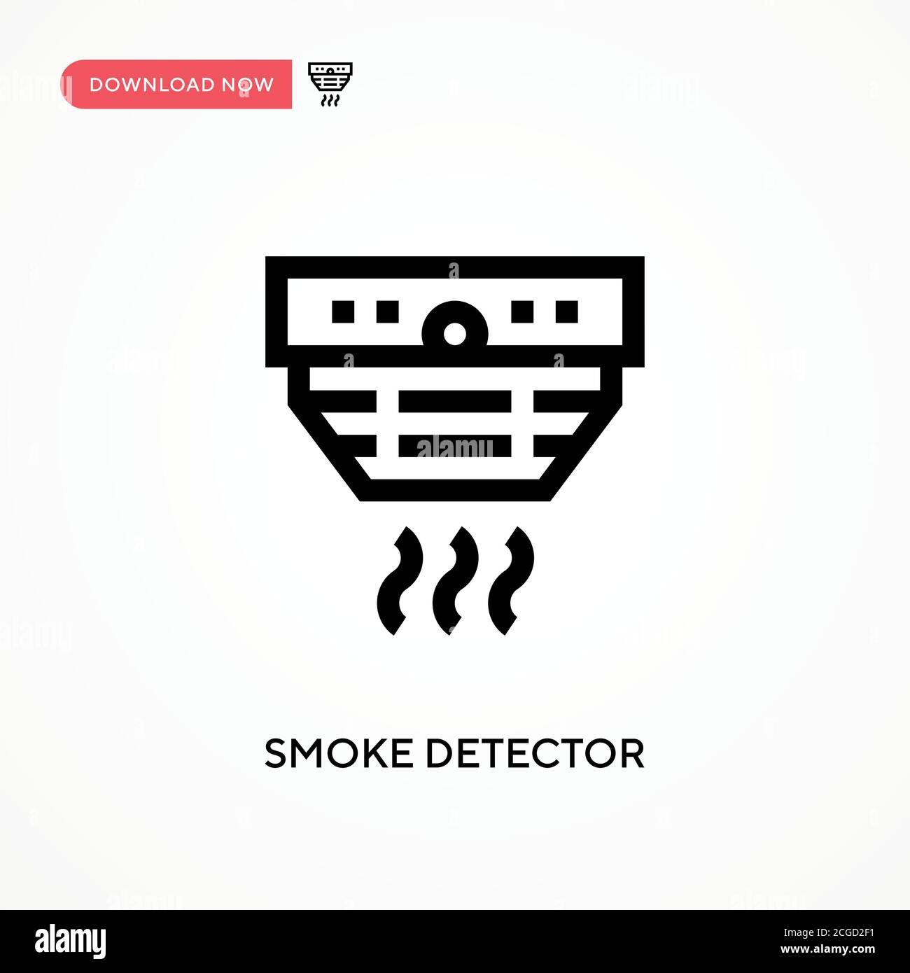 Smoke detector Simple vector icon. Modern, simple flat vector ...