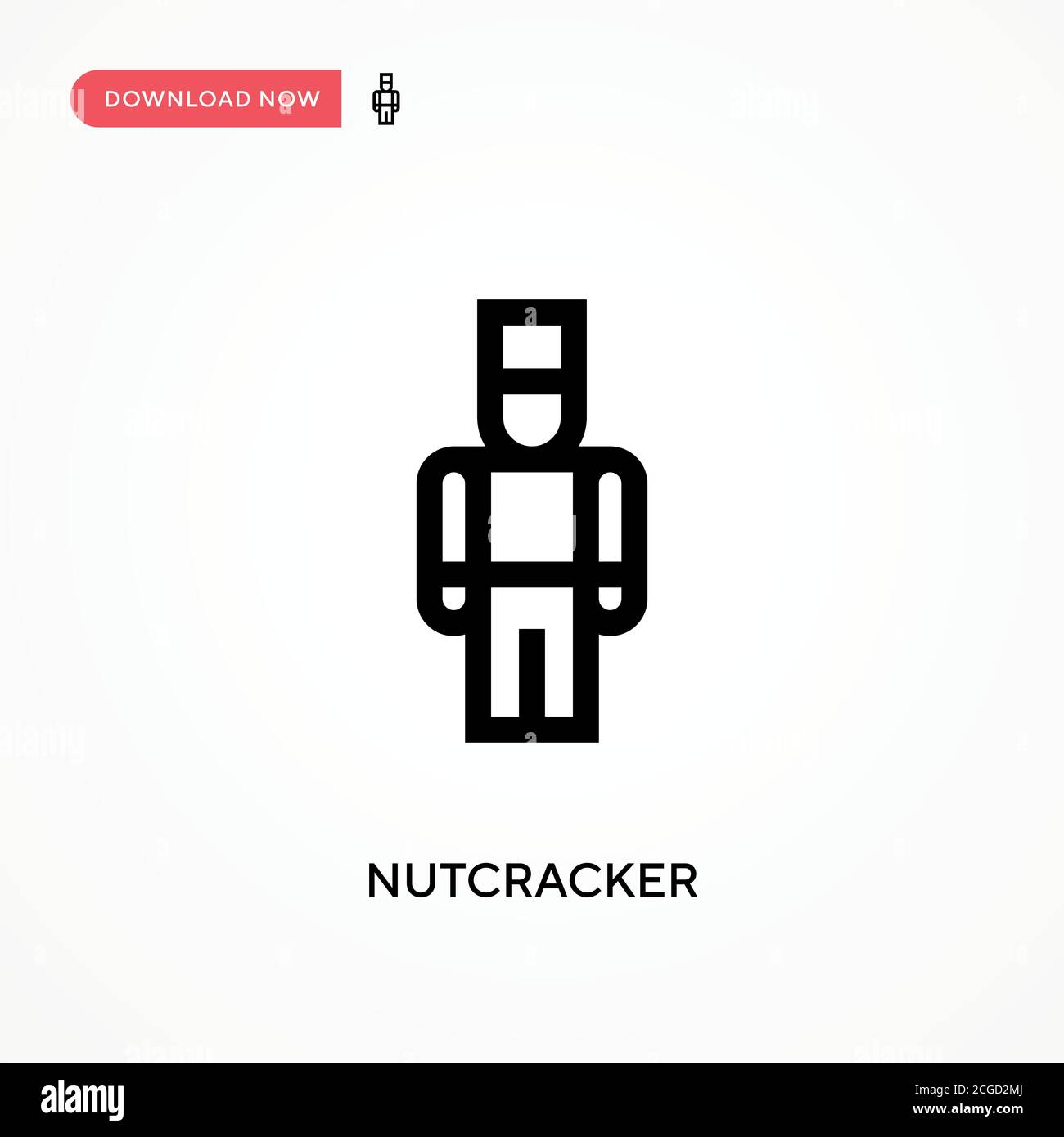 Nutcracker Simple vector icon. Modern, simple flat vector illustration for web site or mobile ...