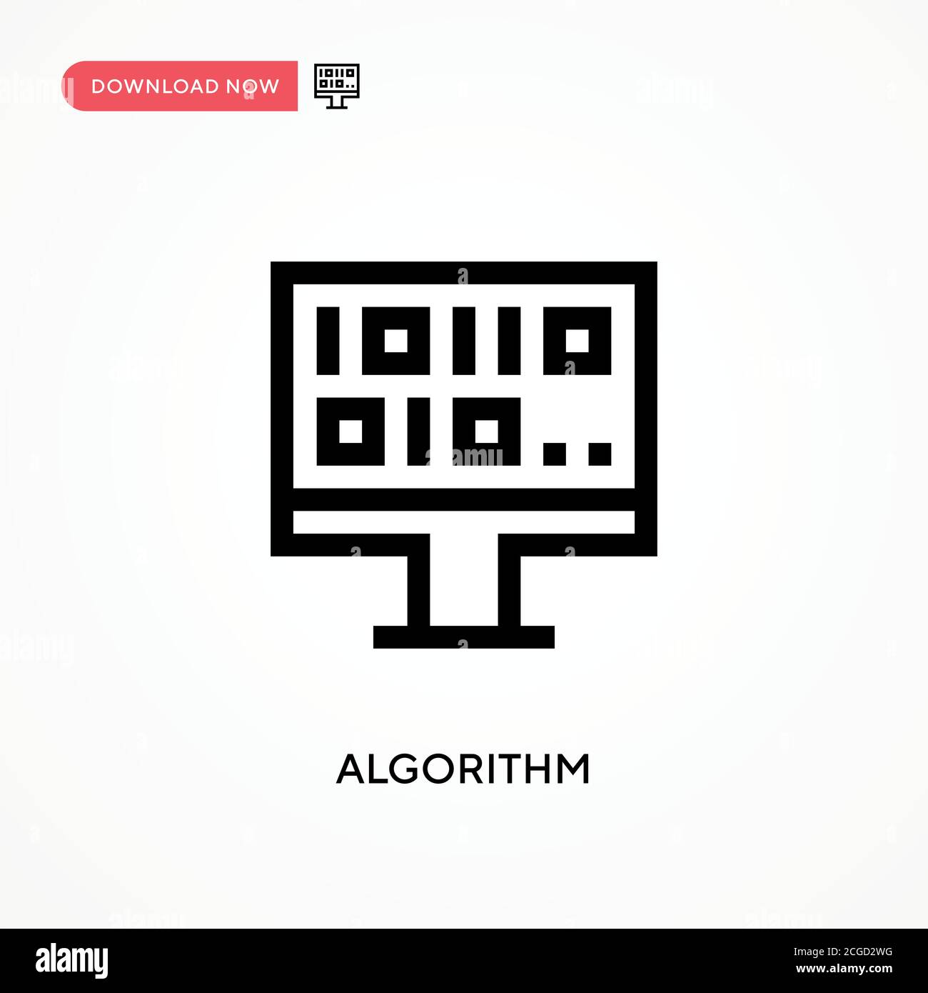 Algorithm Simple vector icon. Modern, simple flat vector illustration ...