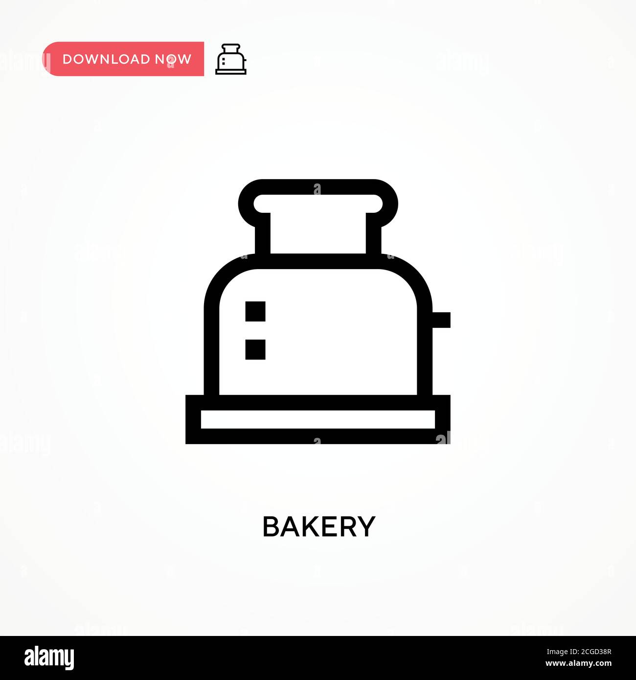 Bakery Simple vector icon. Modern, simple flat vector illustration for ...