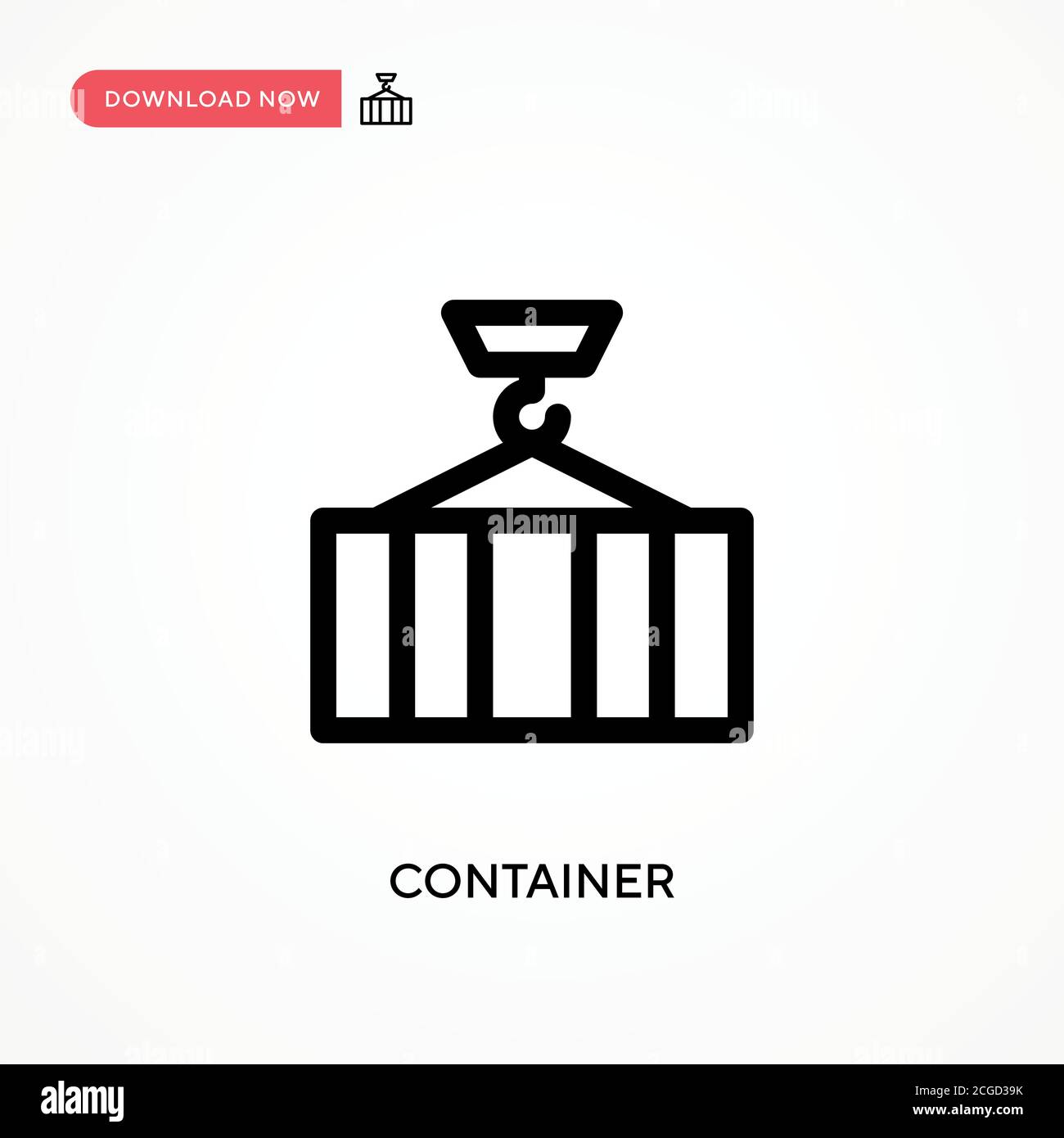 Container Simple vector icon. Modern, simple flat vector illustration ...