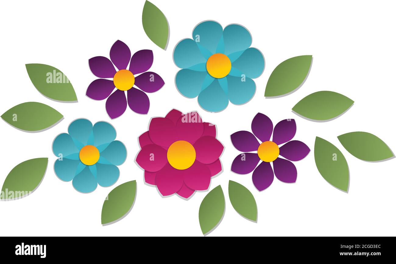 flower ,cut out style, vector graphic design element Stock Vector Image ...