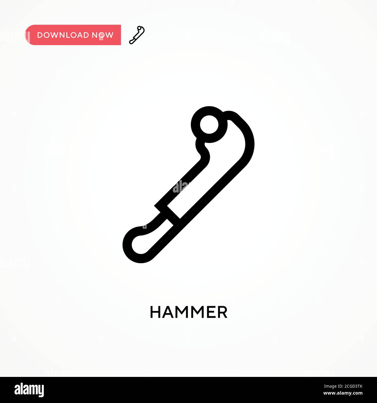 Hammer Simple vector icon. Modern, simple flat vector illustration for ...