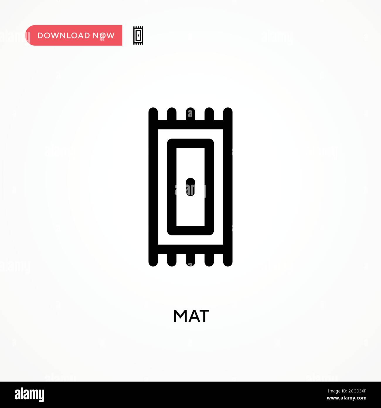 Mat Simple vector icon. Modern, simple flat vector illustration for web ...