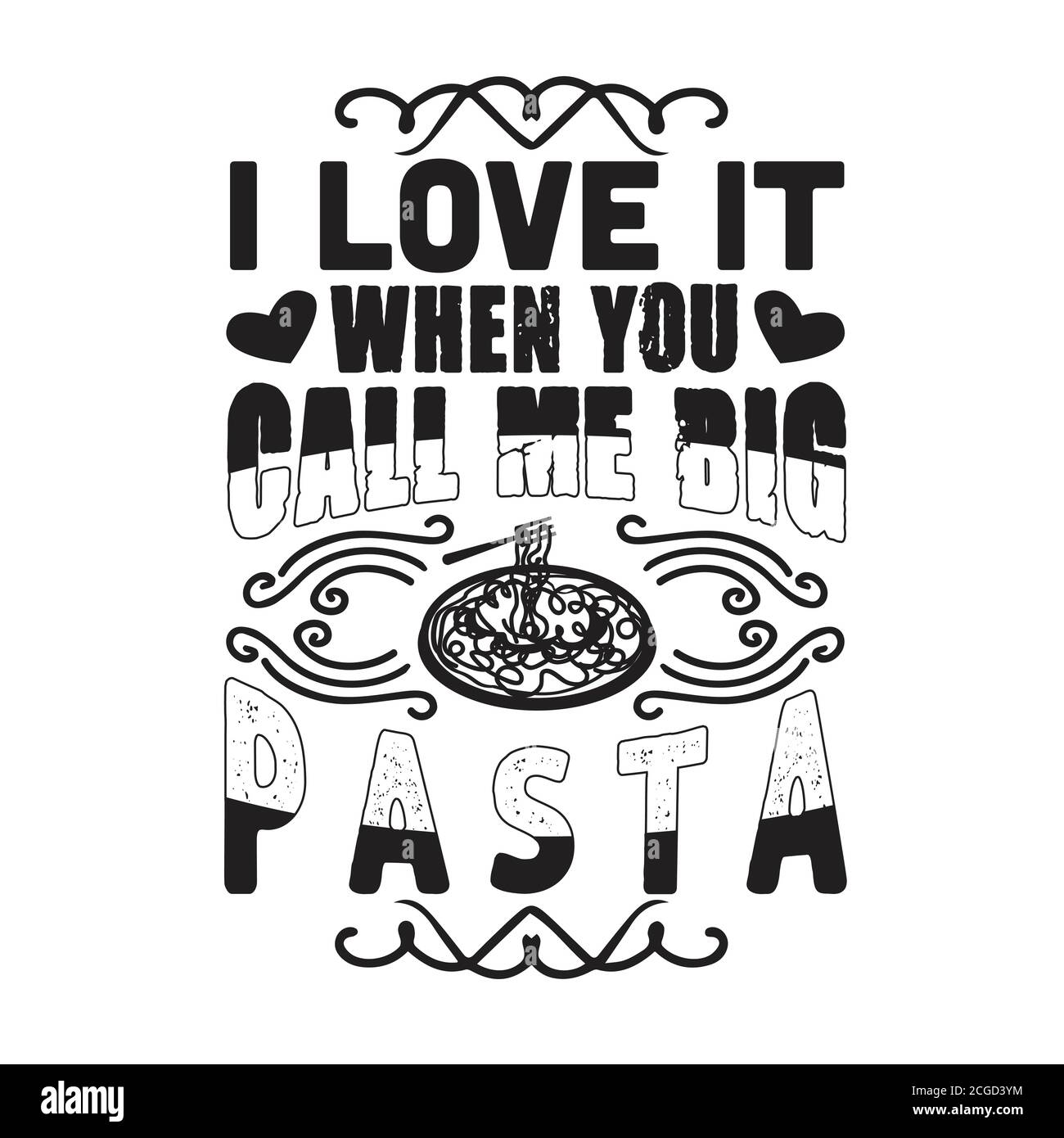 I love pasta Stock Vector Images - Alamy