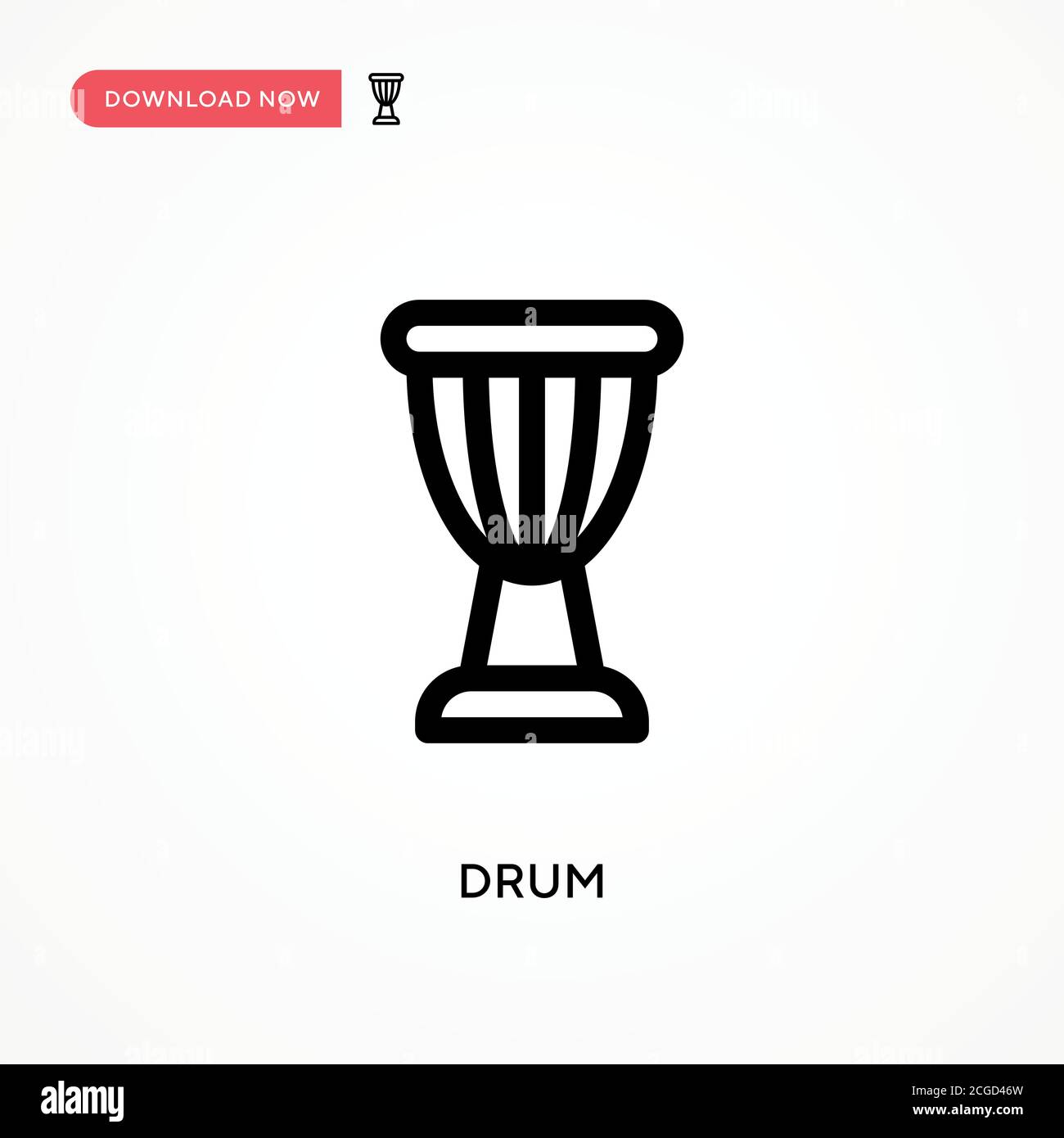 Drum Simple vector icon. Modern, simple flat vector illustration for ...