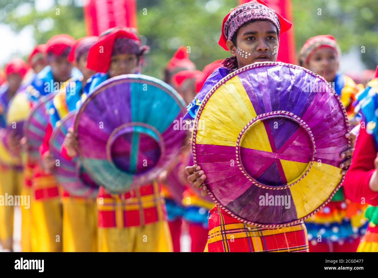 Colorful costumes during a street festival in Ipil town Stock Photo - Alamy