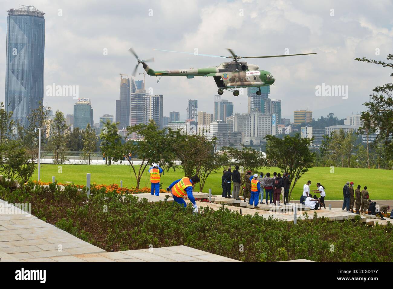 The inauguration ceremony of "Sheger Park" accompanied by a military ...