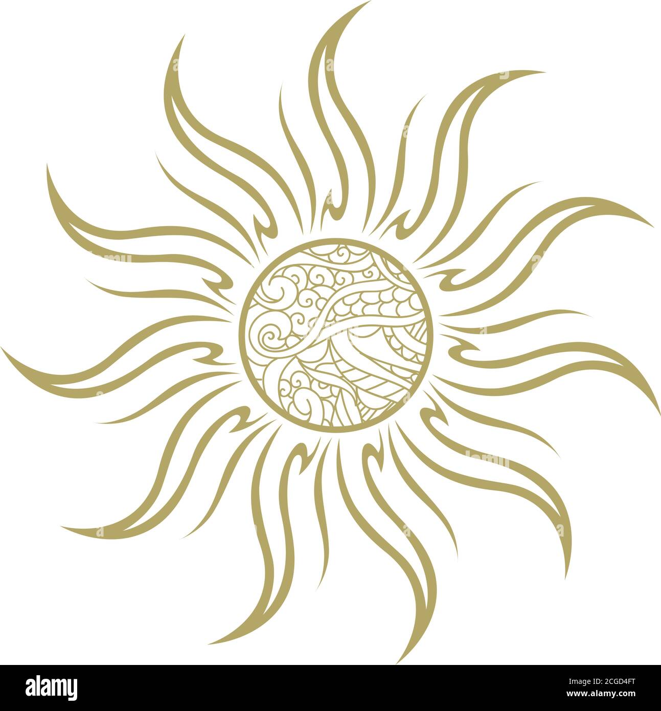 Gold Sun, vector Stock Vector Image & Art - Alamy