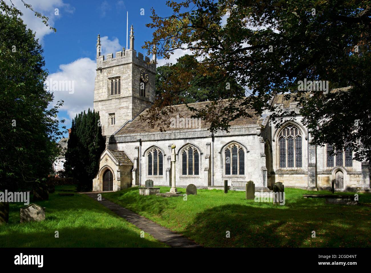 All Saints Church in the village of Bolton Percy, North Yorkshire ...