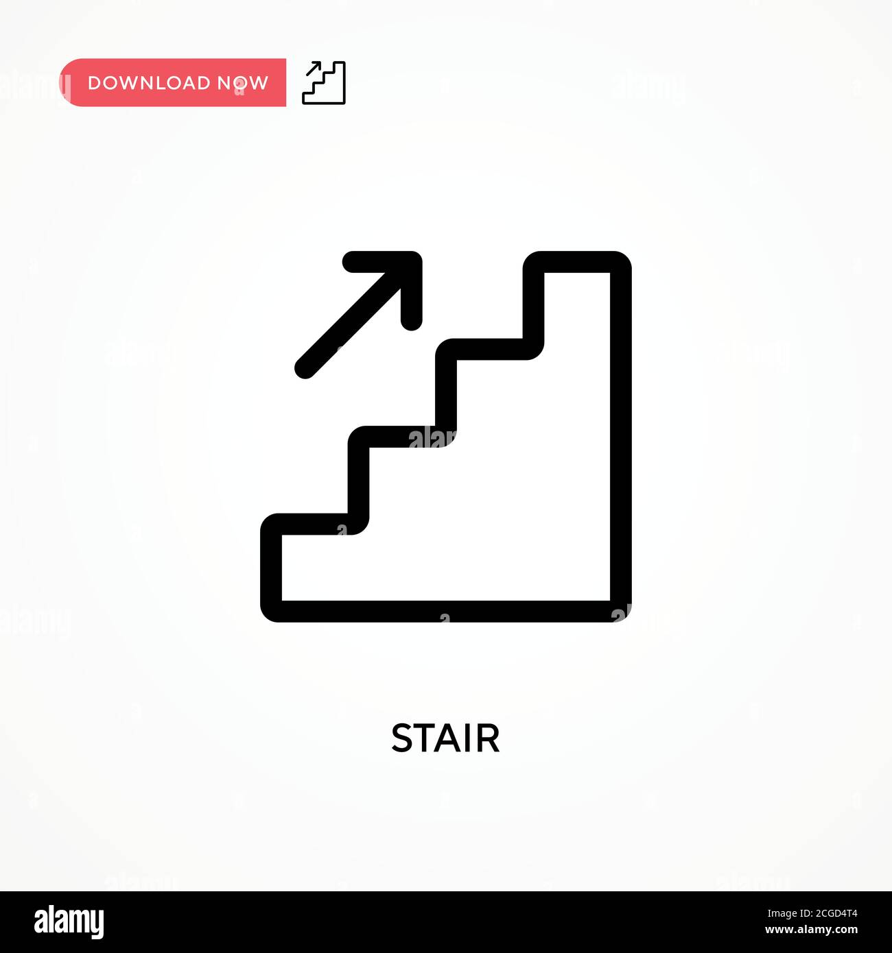 Stair Simple vector icon. Modern, simple flat vector illustration for ...