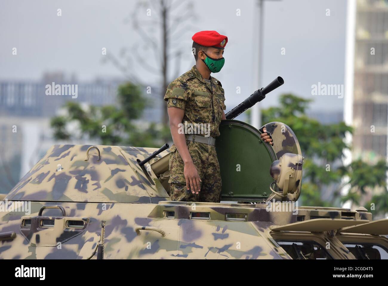 The inauguration ceremony of "Sheger Park" accompanied by a military ...