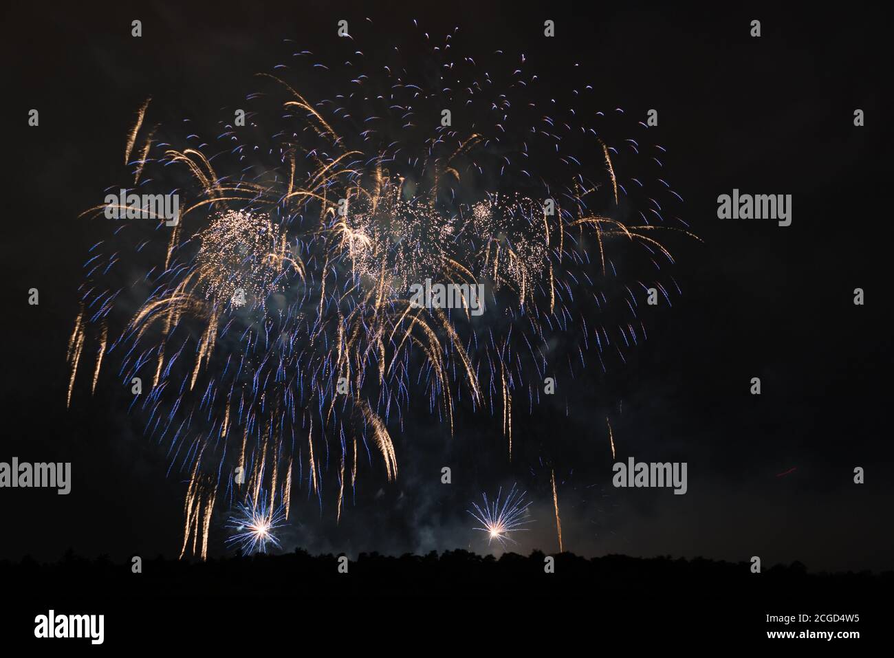 Colored firework background with free space for text Stock Photo - Alamy