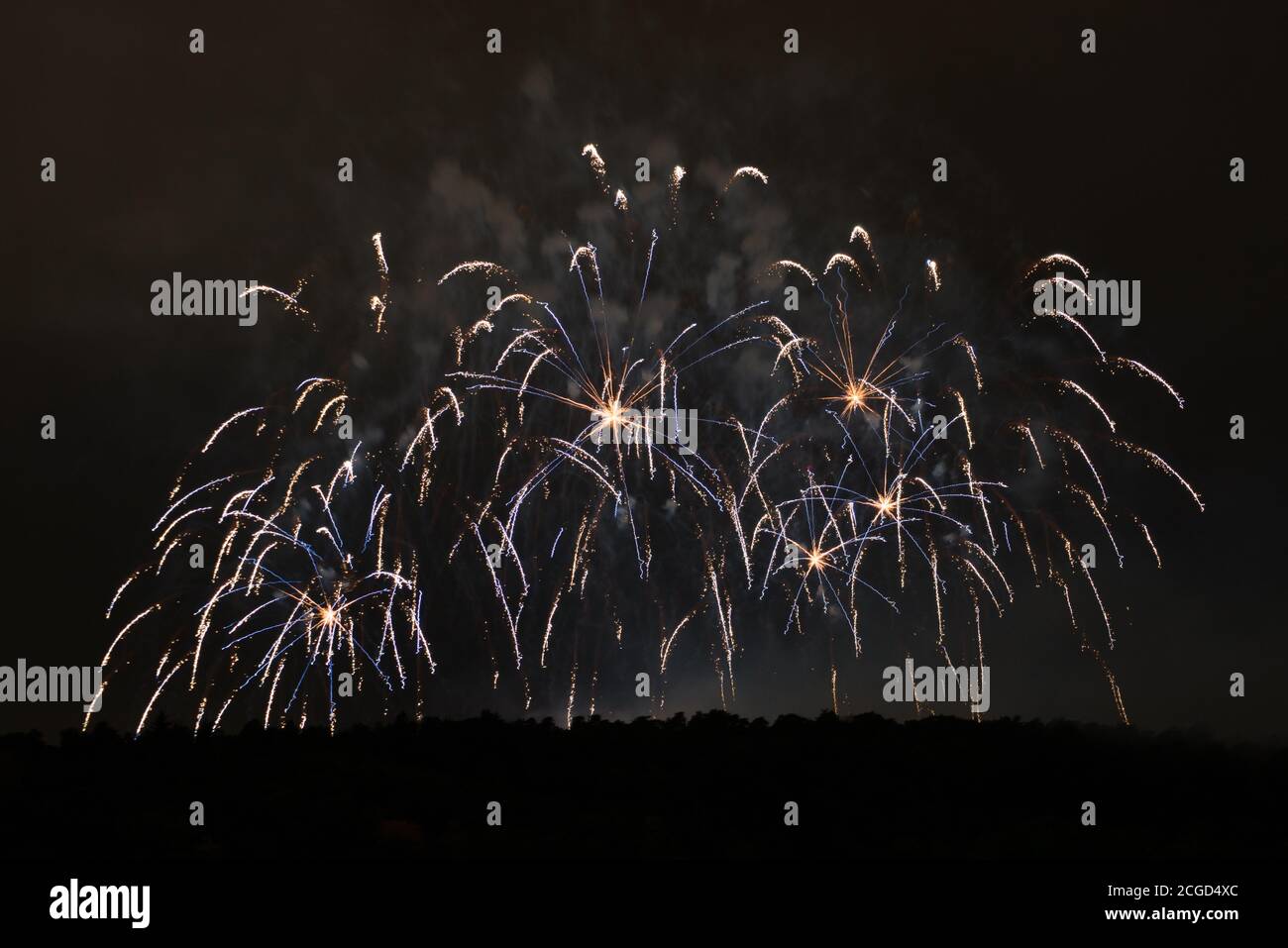 Colored firework background with free space for text Stock Photo - Alamy