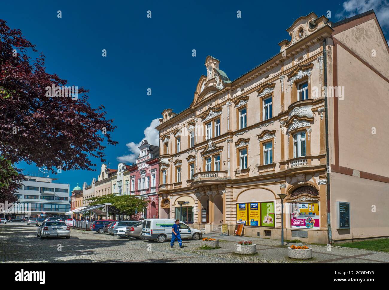 Houses at Dolni namesti, main square in Dolni mesto, Lower Town section ...