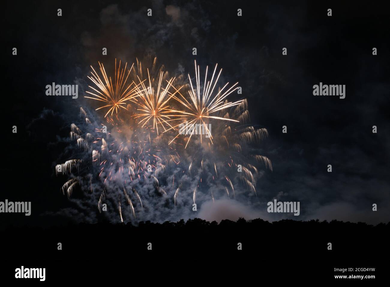 Colored firework background with free space for text Stock Photo - Alamy