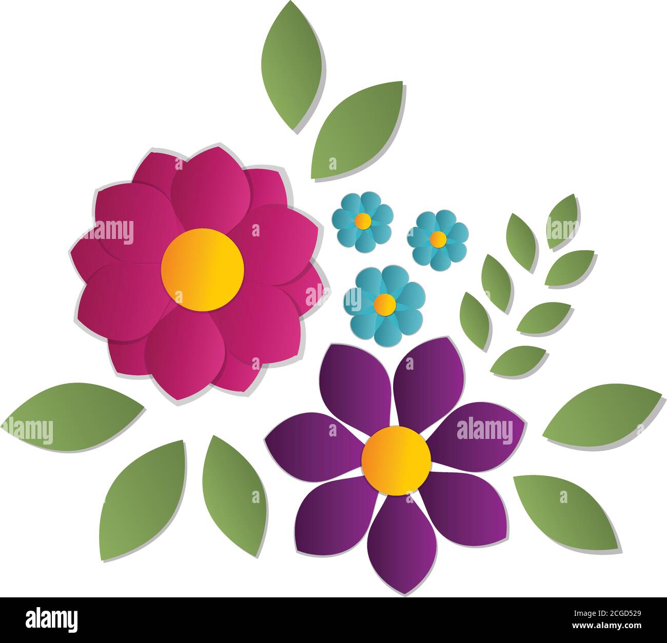 flower ,cut out style, vector graphic design element Stock Vector Image ...