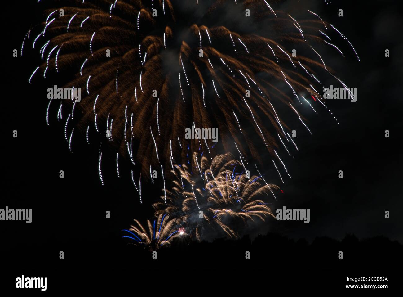 Colored firework background with free space for text Stock Photo - Alamy