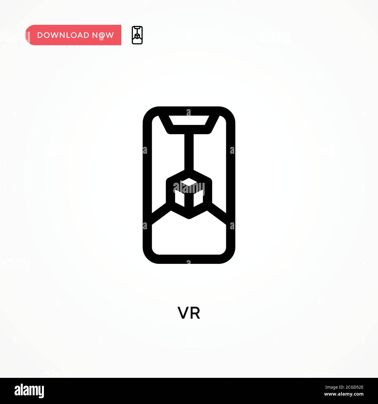 Vr Simple vector icon. Modern, simple flat vector illustration for web ...