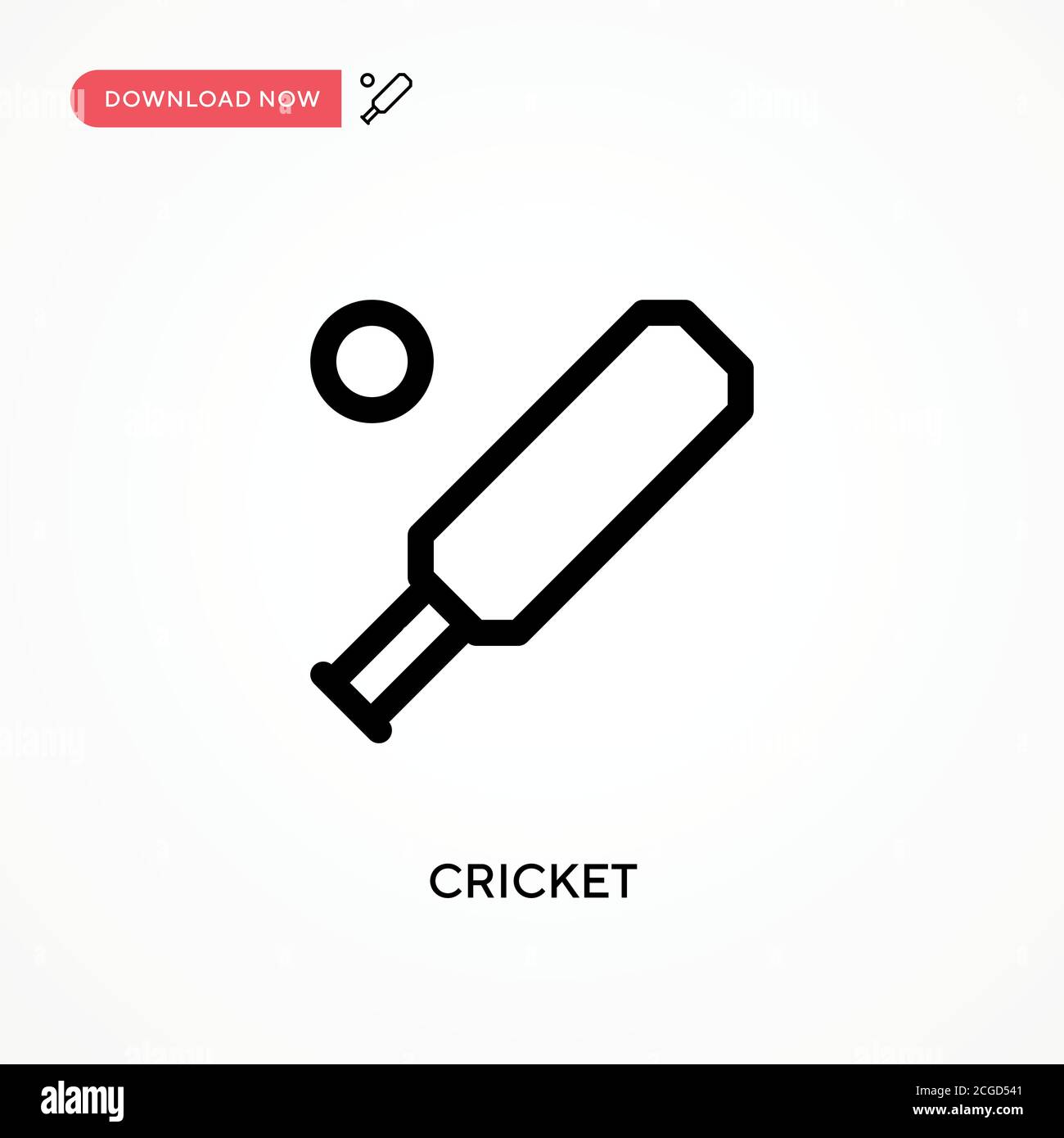 Cricket Simple vector icon. Modern, simple flat vector illustration for ...