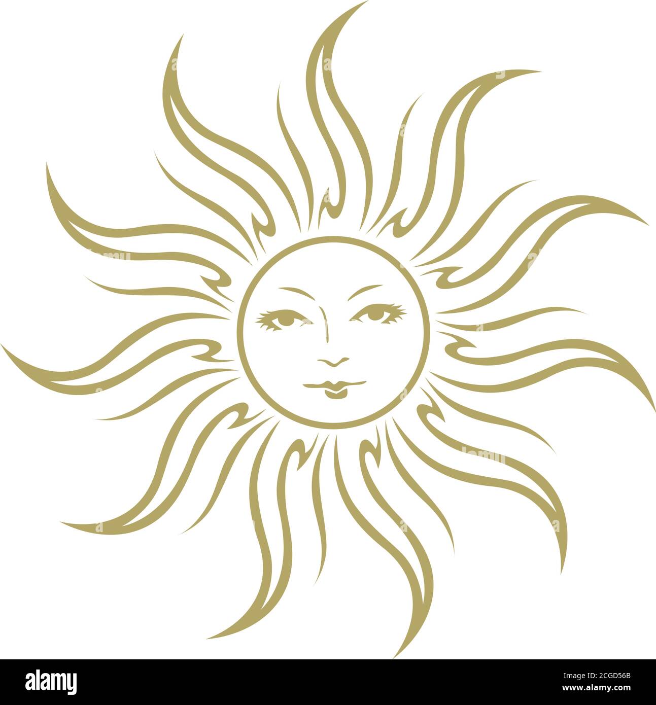 Gold Sun, vector Stock Vector Image & Art - Alamy