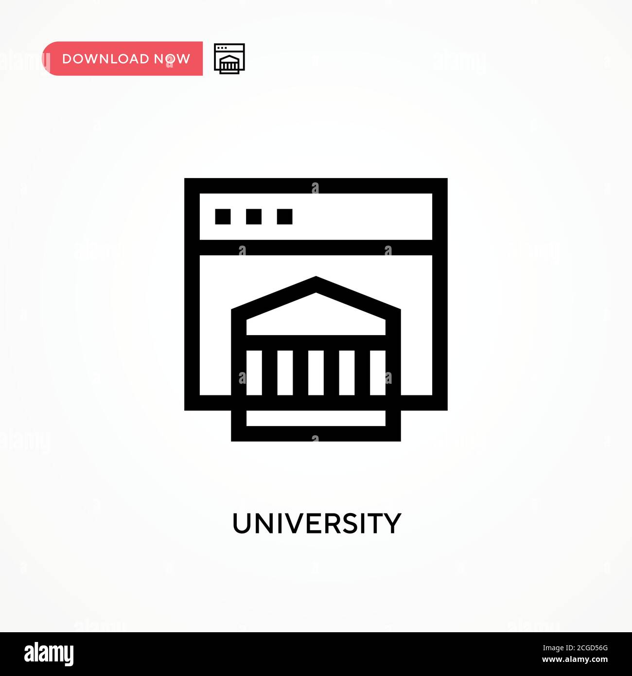 University Simple vector icon. Modern, simple flat vector illustration ...