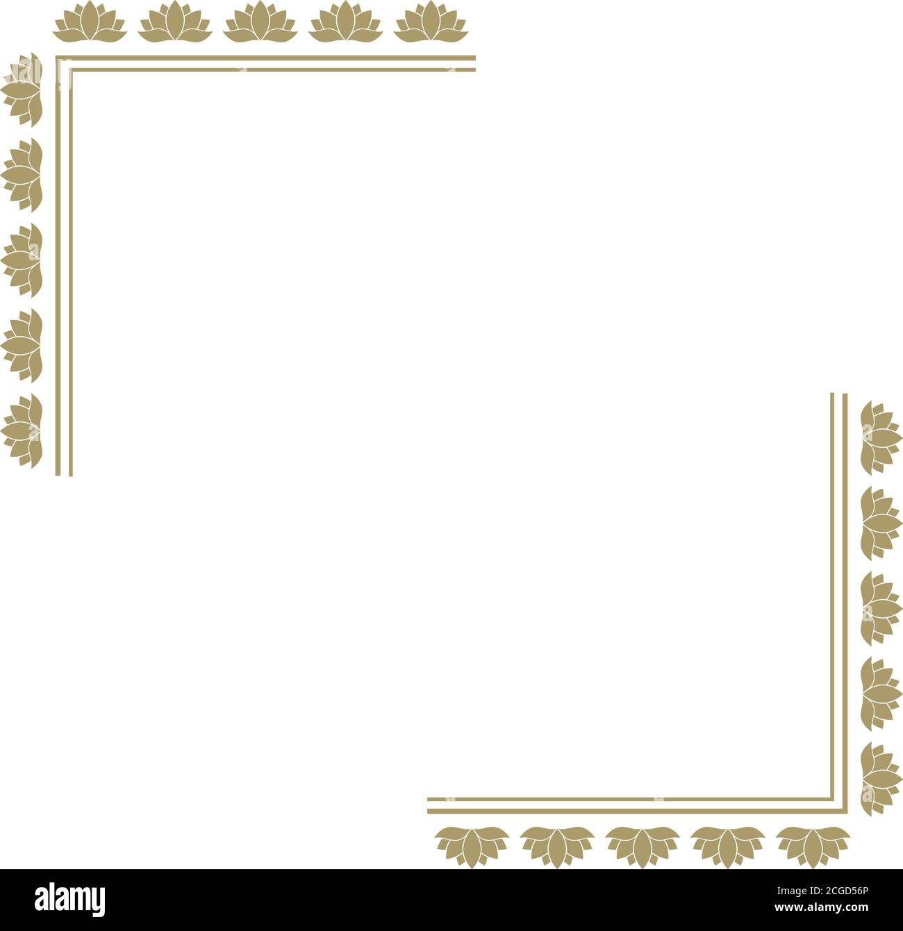 lotus flower wreath, vector frame Stock Vector Image & Art - Alamy