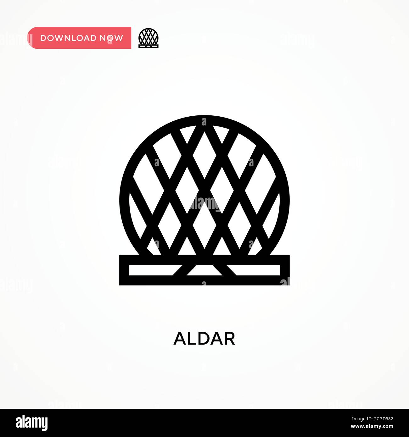 Aldar Simple vector icon. Modern, simple flat vector illustration for ...