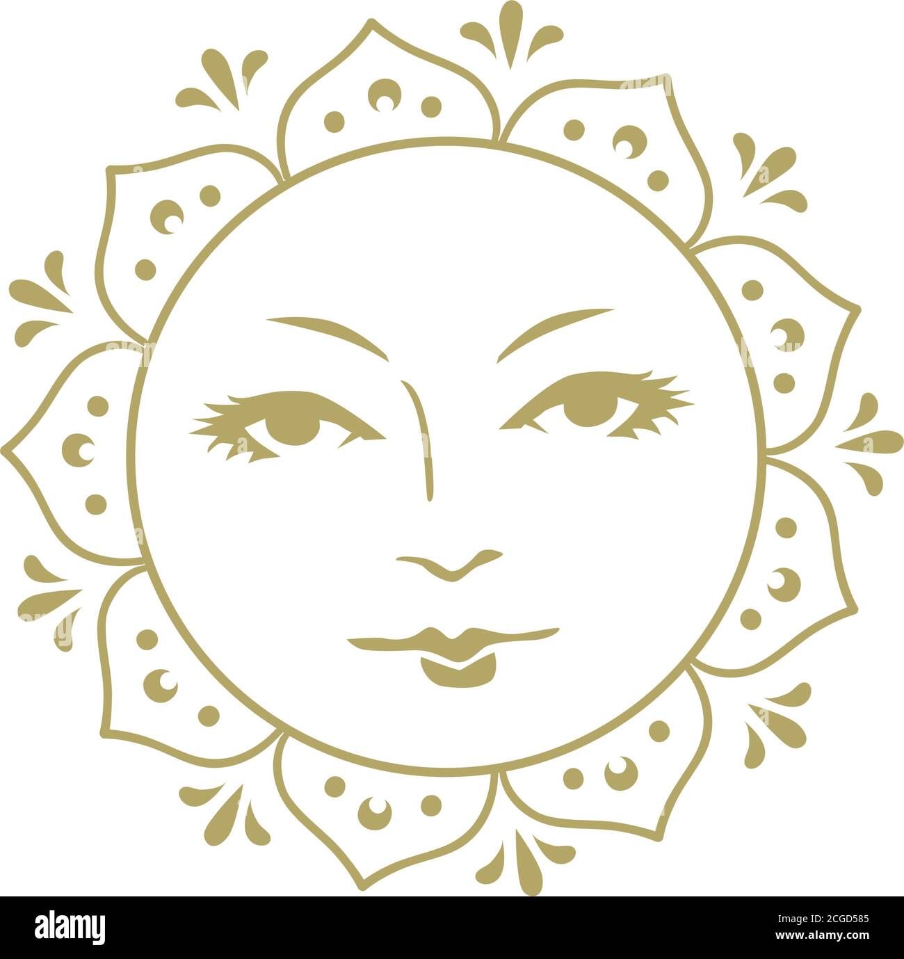 Gold Sun, vector Stock Vector Image & Art - Alamy