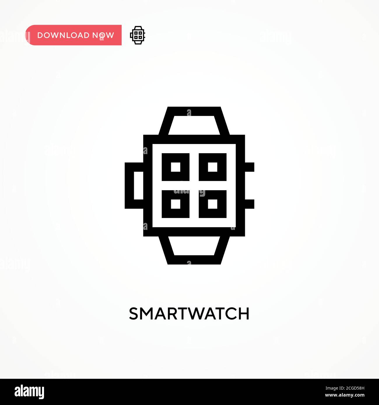 Smartwatch Simple vector icon. Modern, simple flat vector illustration ...