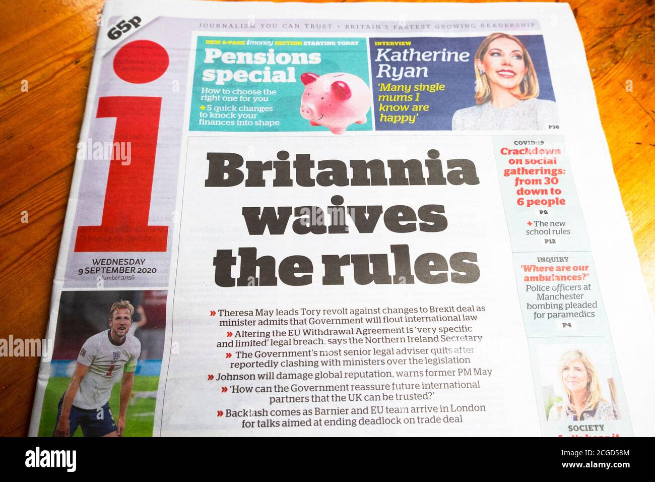 "Britannia waives the rules" Brexit i newspaper headline on front page ...