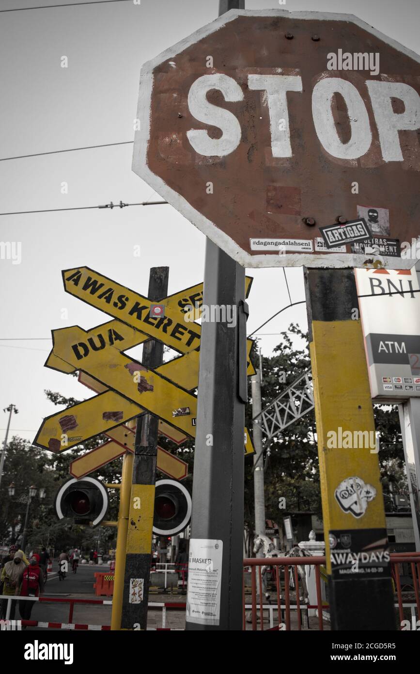 Sign at the train station hi-res stock photography and images - Alamy