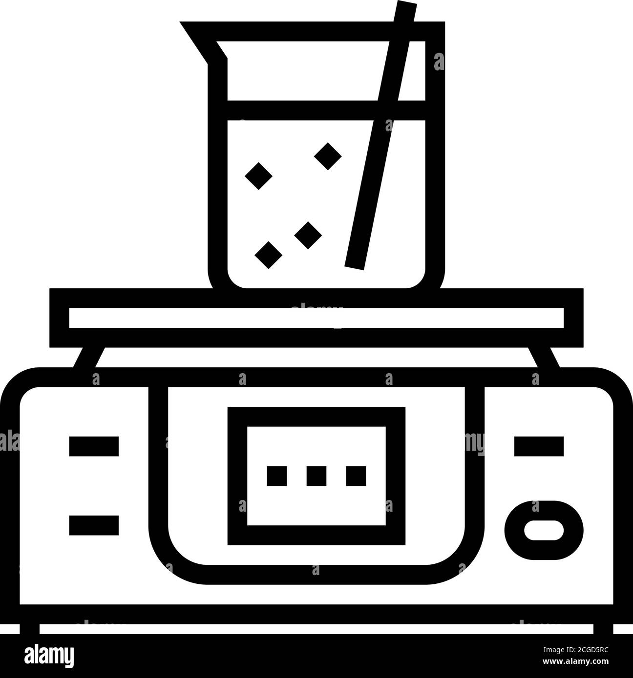 chemical test equipment line icon vector isolated illustration Stock ...