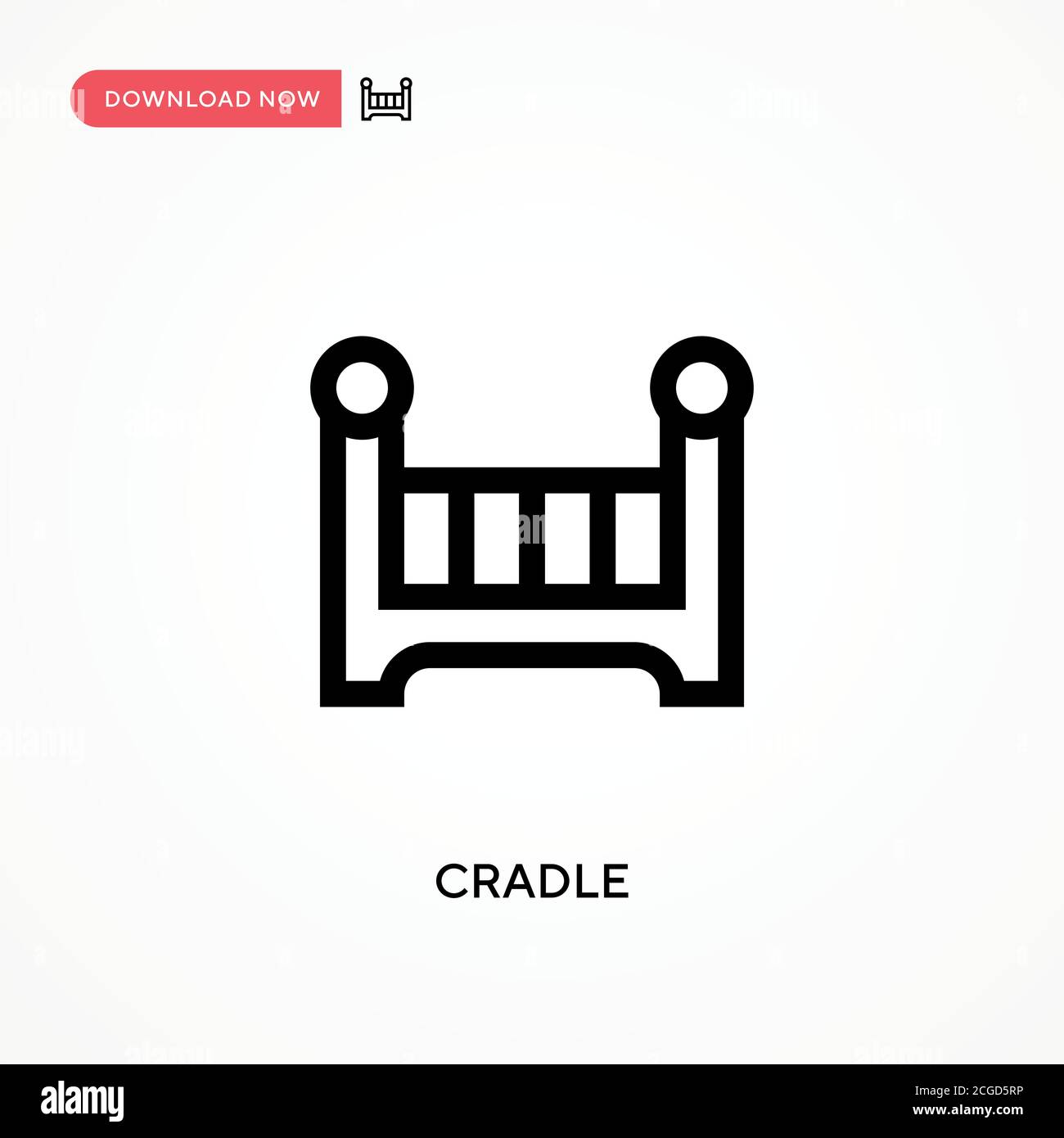 Cradle Simple vector icon. Modern, simple flat vector illustration for ...
