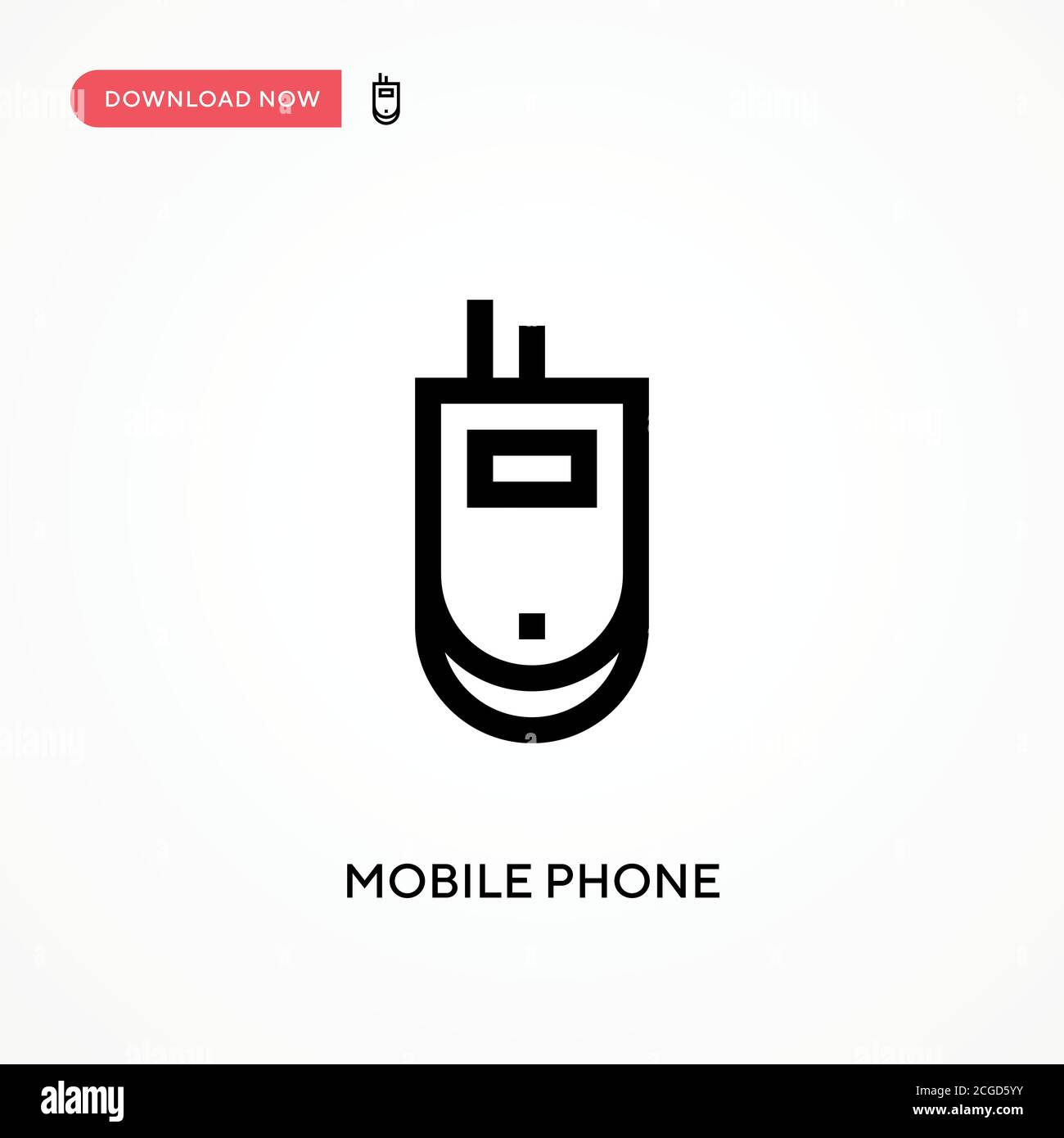 Mobile phone Simple vector icon. Modern, simple flat vector illustration for web site or mobile ...
