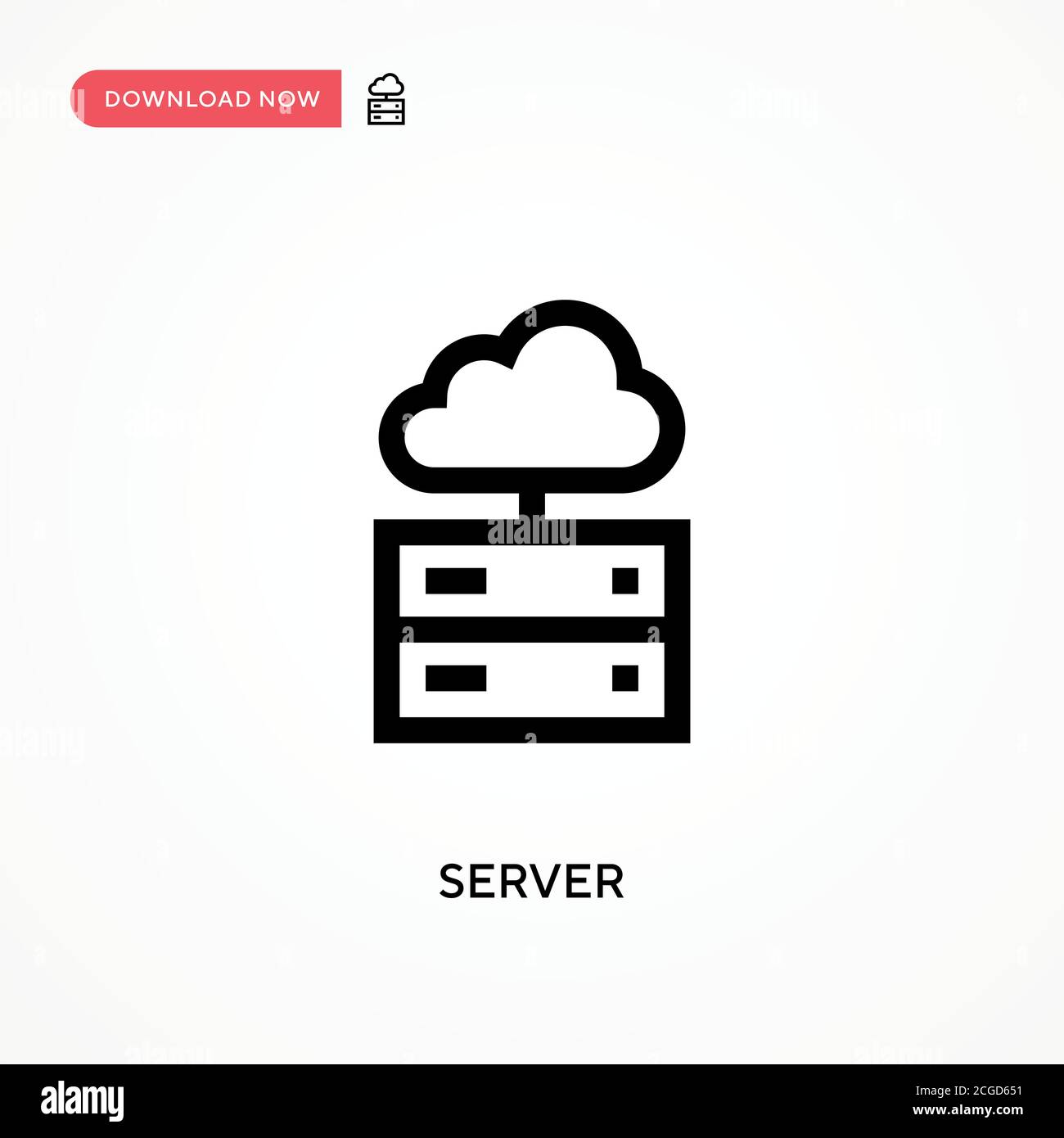 Server Simple vector icon. Modern, simple flat vector illustration for ...