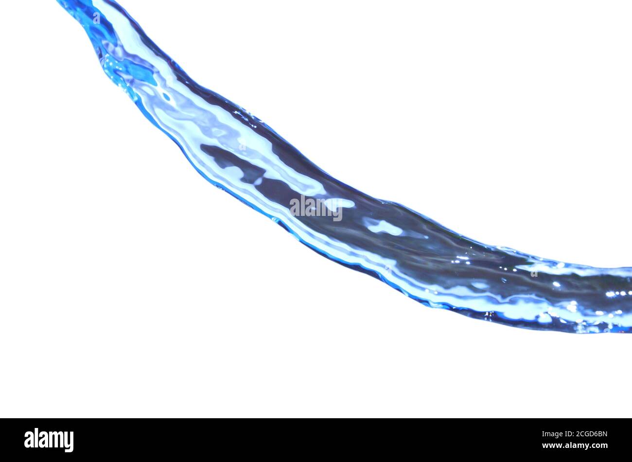 water curve flow and splashing on white background Stock Photo - Alamy