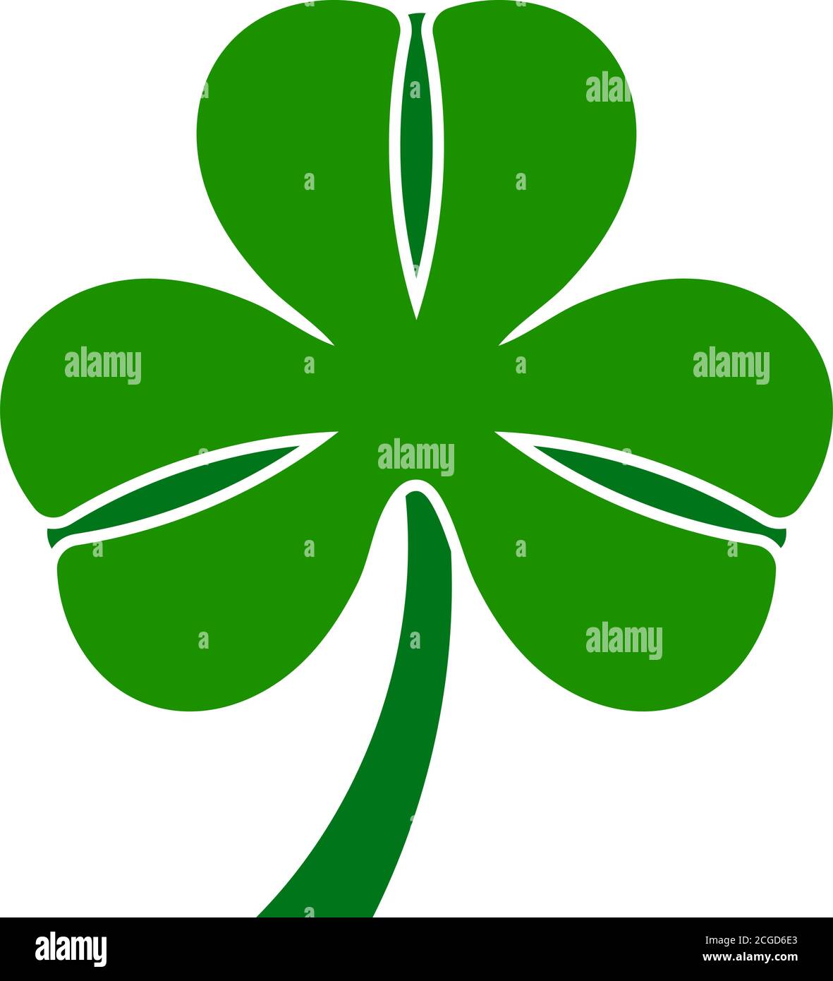 Shamrock Icon. Flat Color Design. Vector Illustration Stock Vector ...
