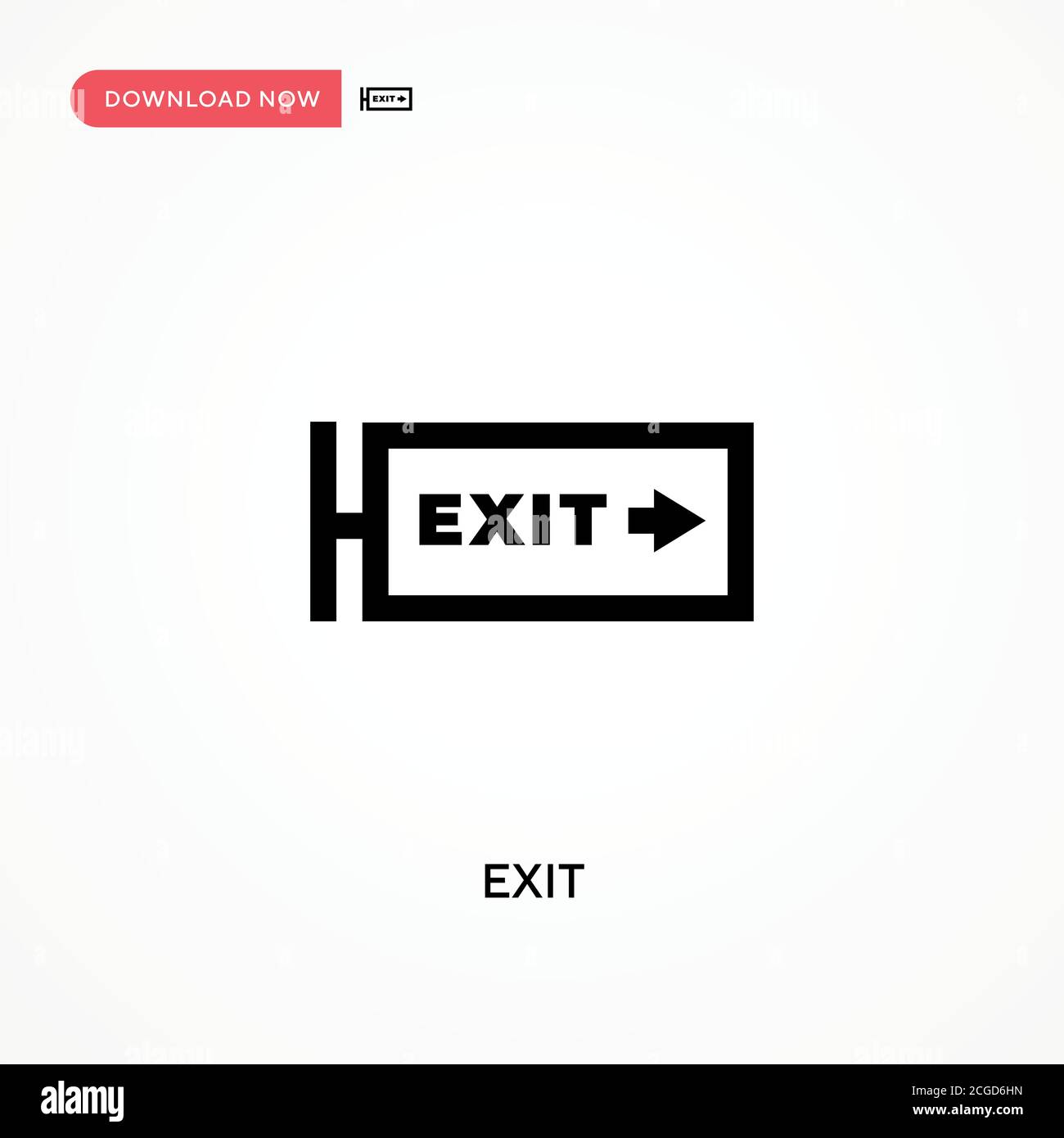 Exit Simple vector icon. Modern, simple flat vector illustration for ...
