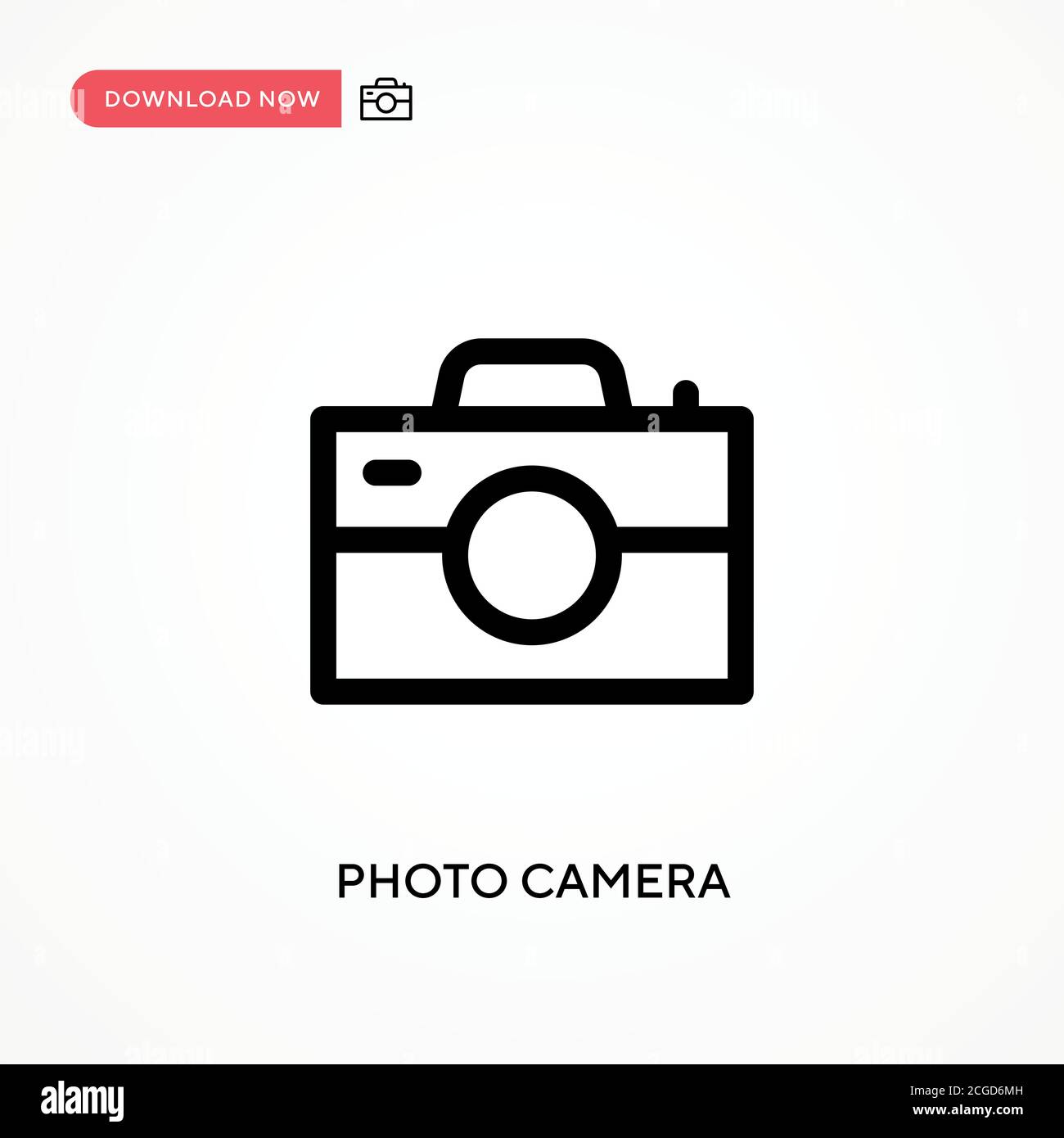 Photo camera Simple vector icon. Modern, simple flat vector ...