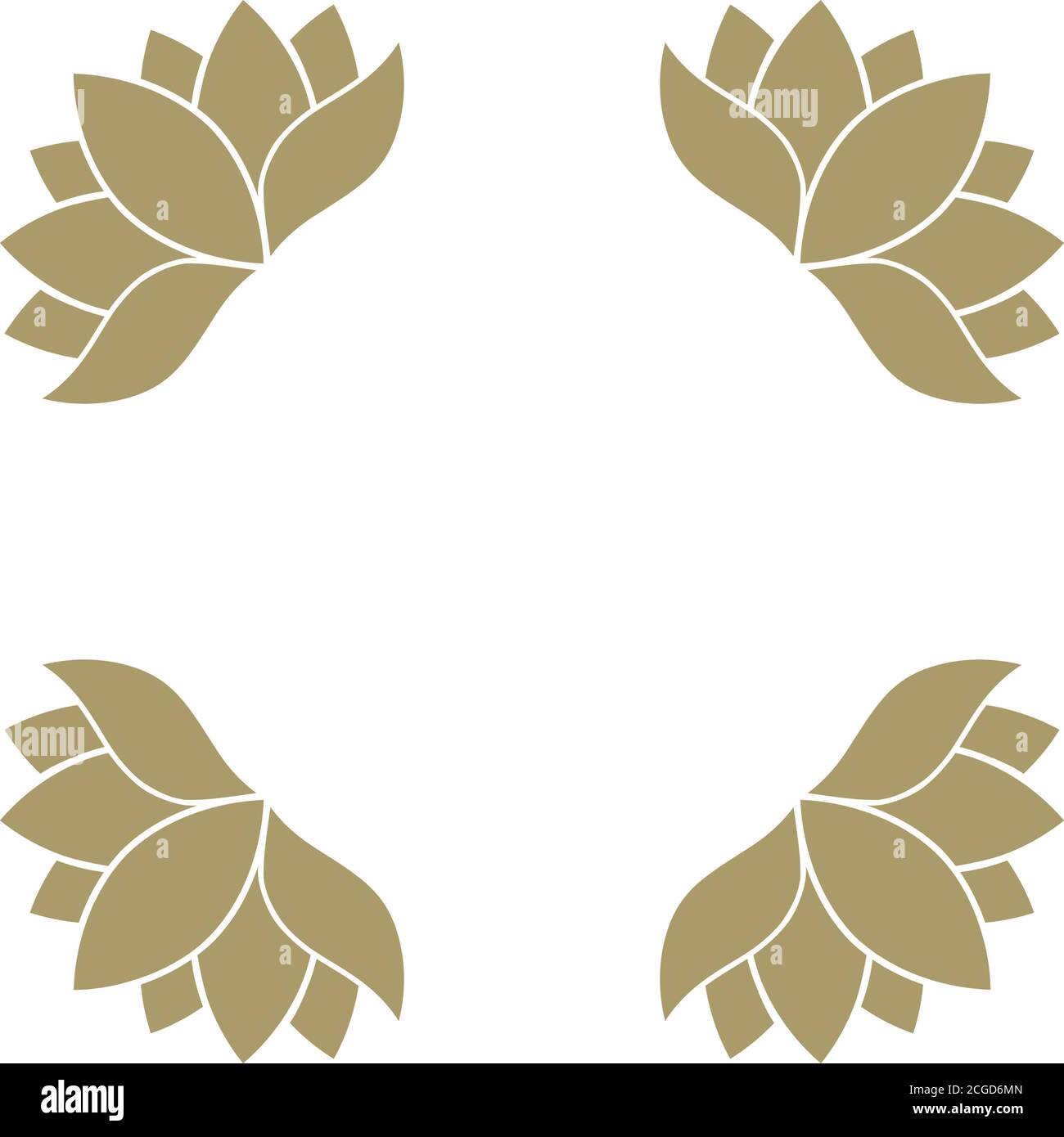lotus flower wreath, vector frame Stock Vector Image & Art - Alamy