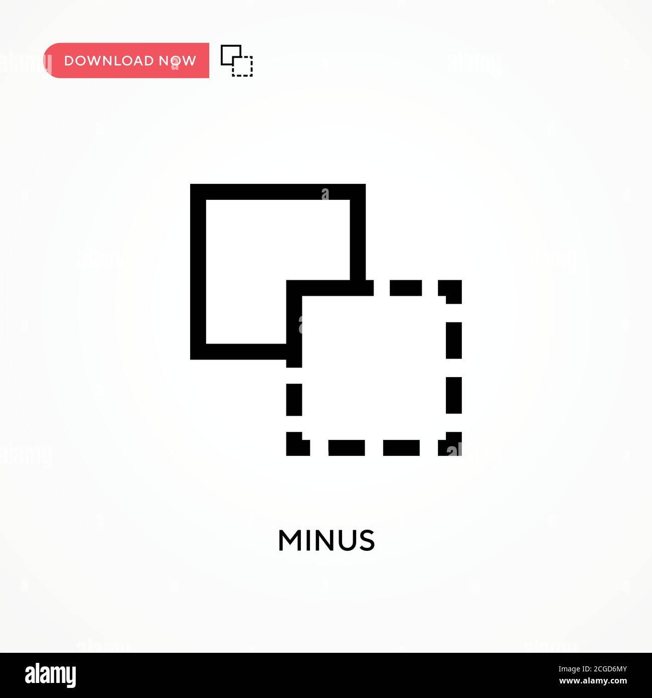 Minus Simple vector icon. Modern, simple flat vector illustration for ...