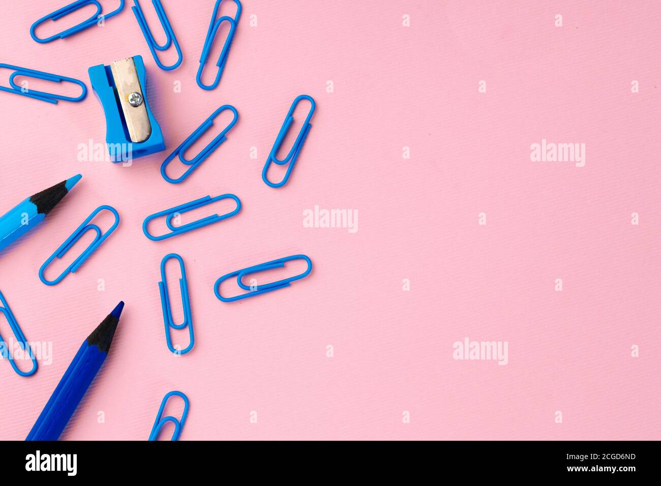 Variety school supplies scattered on hi-res stock photography and ...