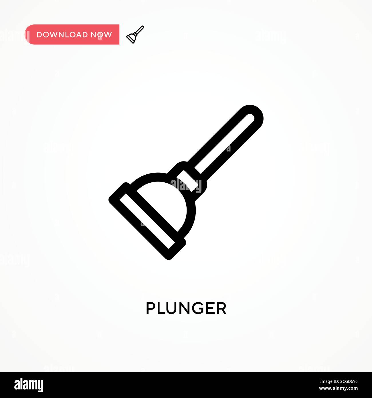 Plunger Simple vector icon. Modern, simple flat vector illustration for ...