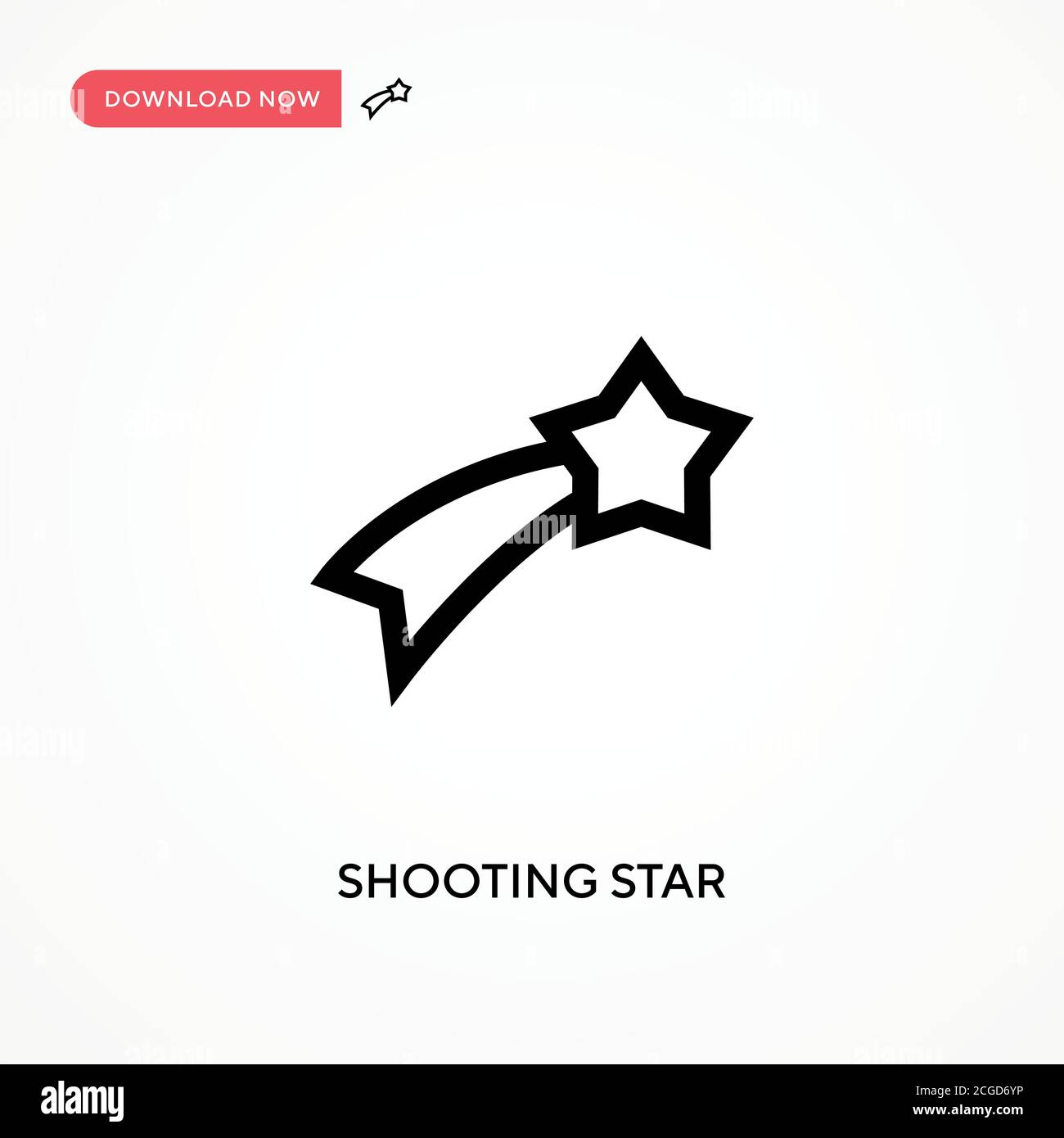 Shooting star Simple vector icon. Modern, simple flat vector ...
